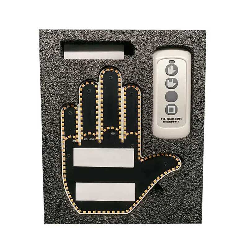 Funny Gesture Light With Remote Road Rage Signs Car Middle Finger LED ...