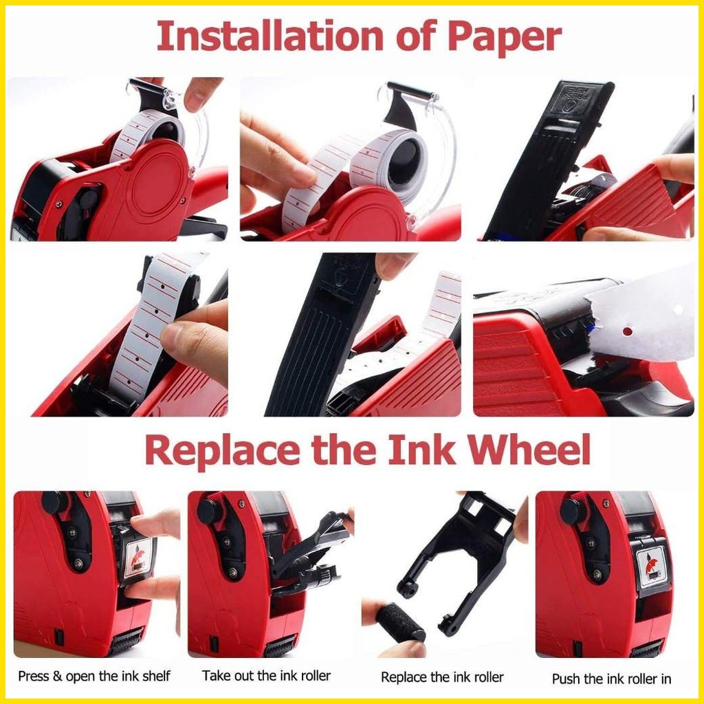 Price Tag Gun Crown MX-5500 Price Labeller With Labels Tag Paper ...