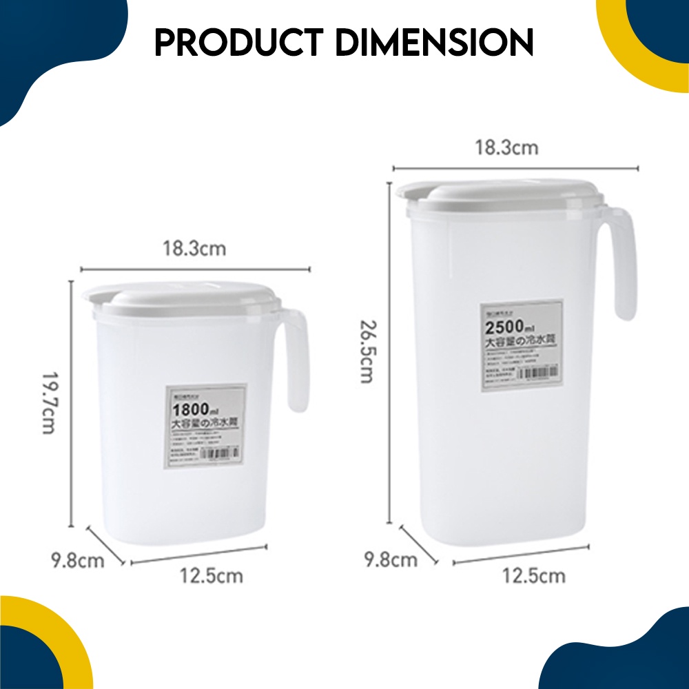 Borong365 1.8L / 2.5L Jag Air Plastik Water Jug Plastic Pitcher Jug ...