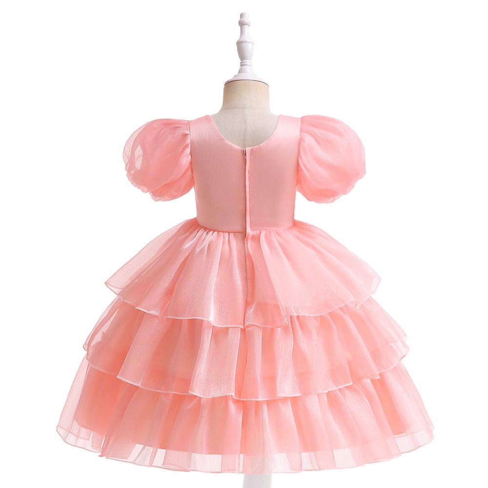 Flower Kids Dress for Girls 3 4 5 6 7 Year Old Ruffle Multilayer Cake ...