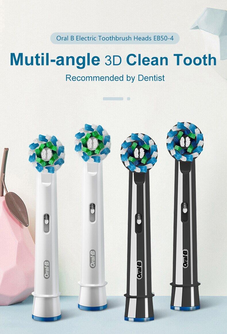 Oral B Electric Toothbrush Heads EB50 Cross Action Replacement Brush ...