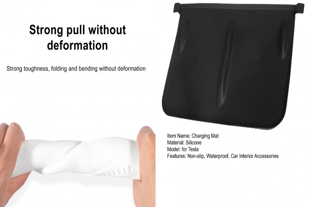 OMG Silicone Wireless Charger Pad for Tesla Model Y Silicone Wireless ...