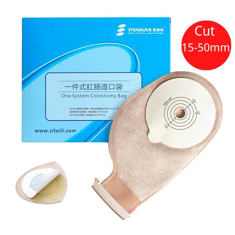 Steadlive 10pcs Drainable One Piece System Ostomy Bag Colostomy Bag