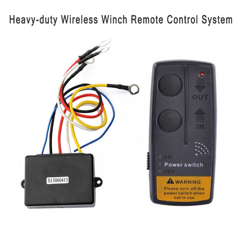 Heavy-duty Wireless Winch Remote Control System Kit para sa 12V 65ft Winches Off-road Truck SUV ...
