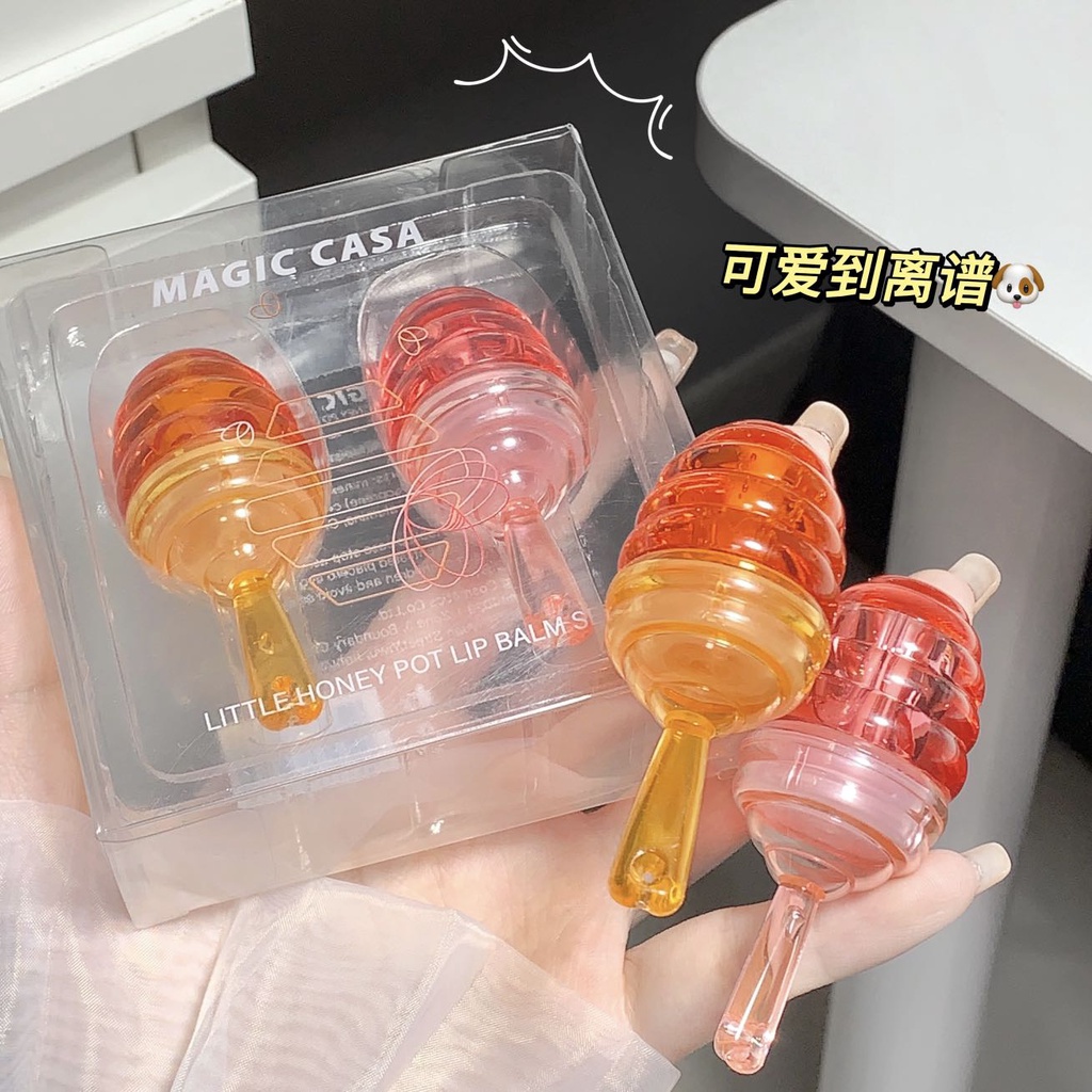Small Honey Pot Two Lip Oil Set Moisturizing Fade Lip Lines Hydrating ...