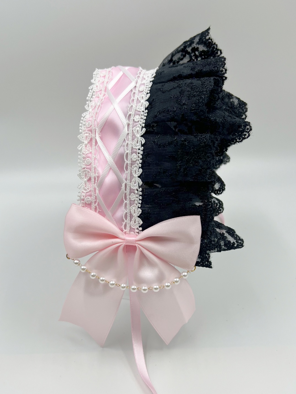 Anime Lolita Rabbit Ears Frilled Lace Hair Clip Headband Detachable ...