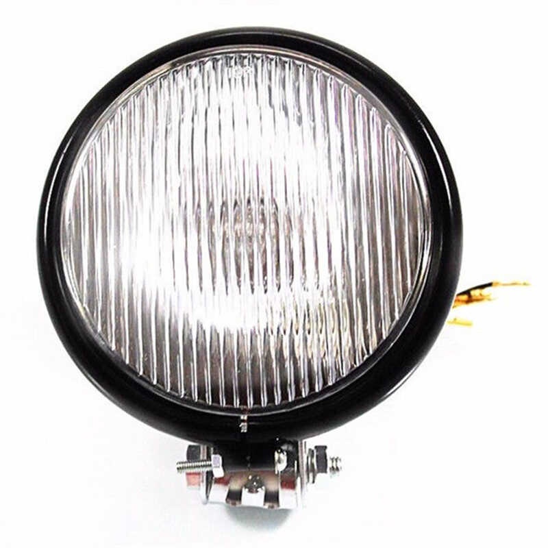 5" Black Motorcycle Headlight Lamp Cruiser Chopper CB Bobber Cafe Racer ...