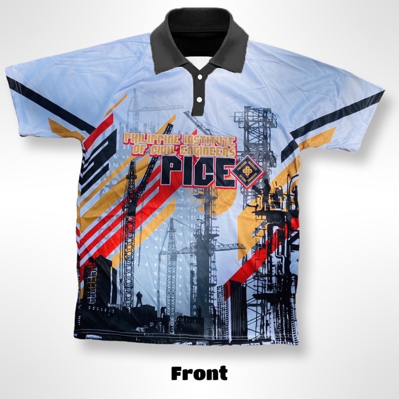 hot！ Round Neck T-shirt for men Full sublimation civil Engineer polo ...