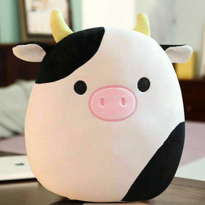 Squishmallows Connor Ang Cow Plush Toy Cuddle & Squeeze Super Soft Doll ...