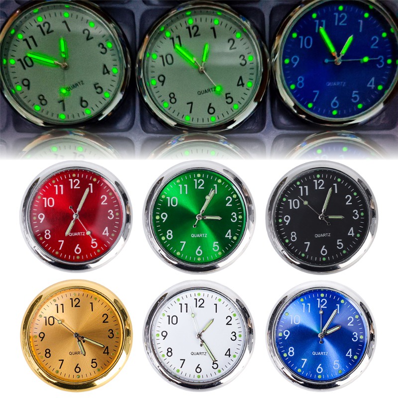 Mini Automobile Air Outlet Fluorescence Quartz Clock - Self adhesive ...