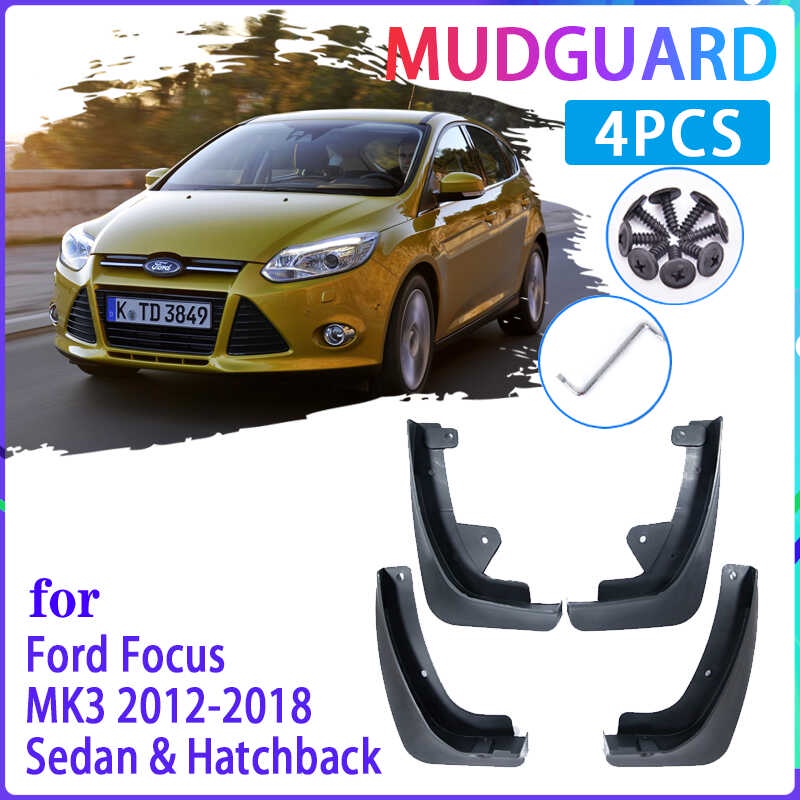 4 PCS Car Mud Flaps Para Sa Ford Focus 3 3 2011~2018 Mudguard Splash ...