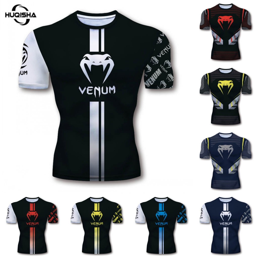 Compression Shirts Men UFC Fight Training Venom 3D Printed T-shirts ...
