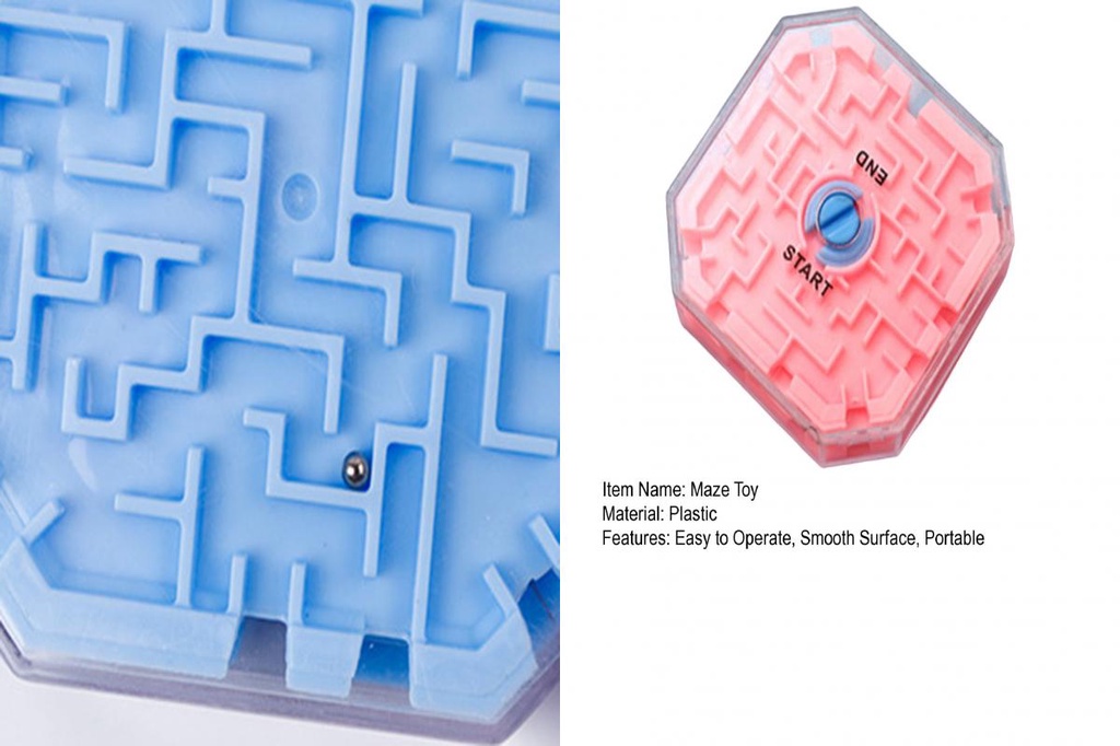 PANDU Maze Toy Classic Transparent Visible Portable 3D Gravity Memory ...