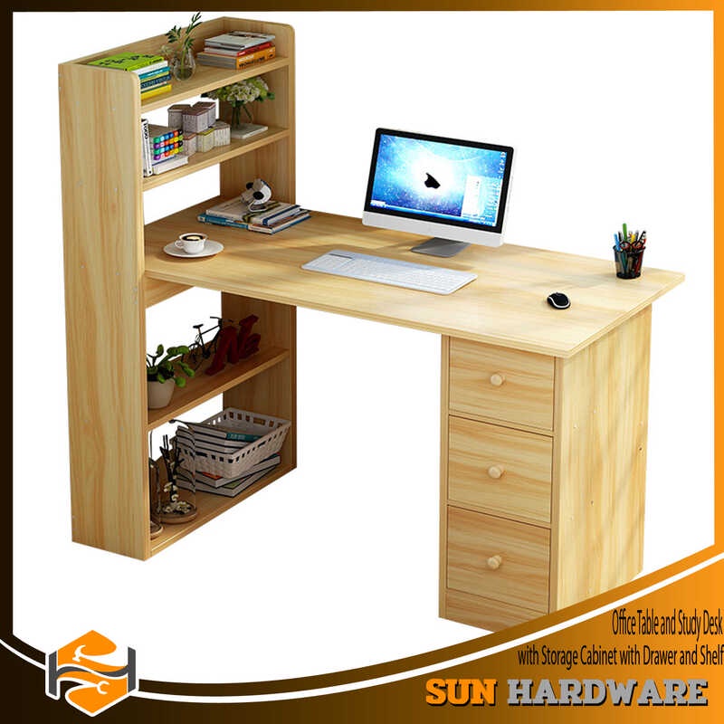SUN HARDWARE SH-39 Study Table with drawer and bookshelf Multifunctional Computer table for ...
