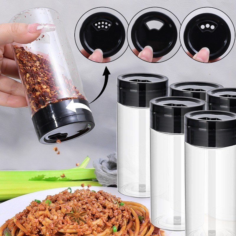 Clear Plastic Seasoning Bottle - Spice Powders Jar Pepper Shakers - BBQ ...