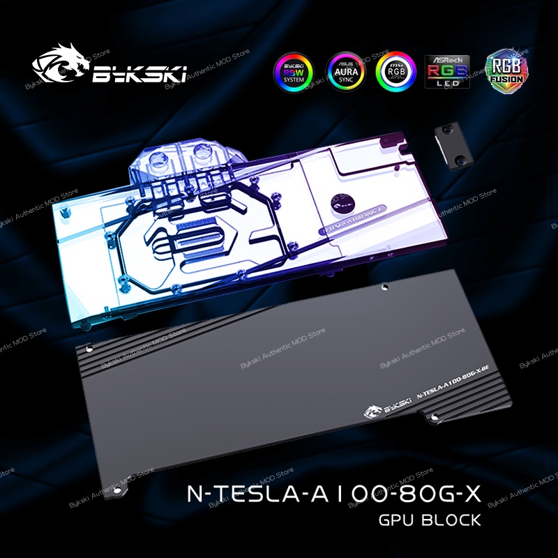 Bykski N-TESLA-A100-80G-X,GPU Water Block For NVIDIA TESLA A100 80GB ...