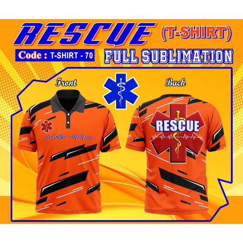 hot sale RESCUE team Poloshirt full sublimated | Shopee Philippines