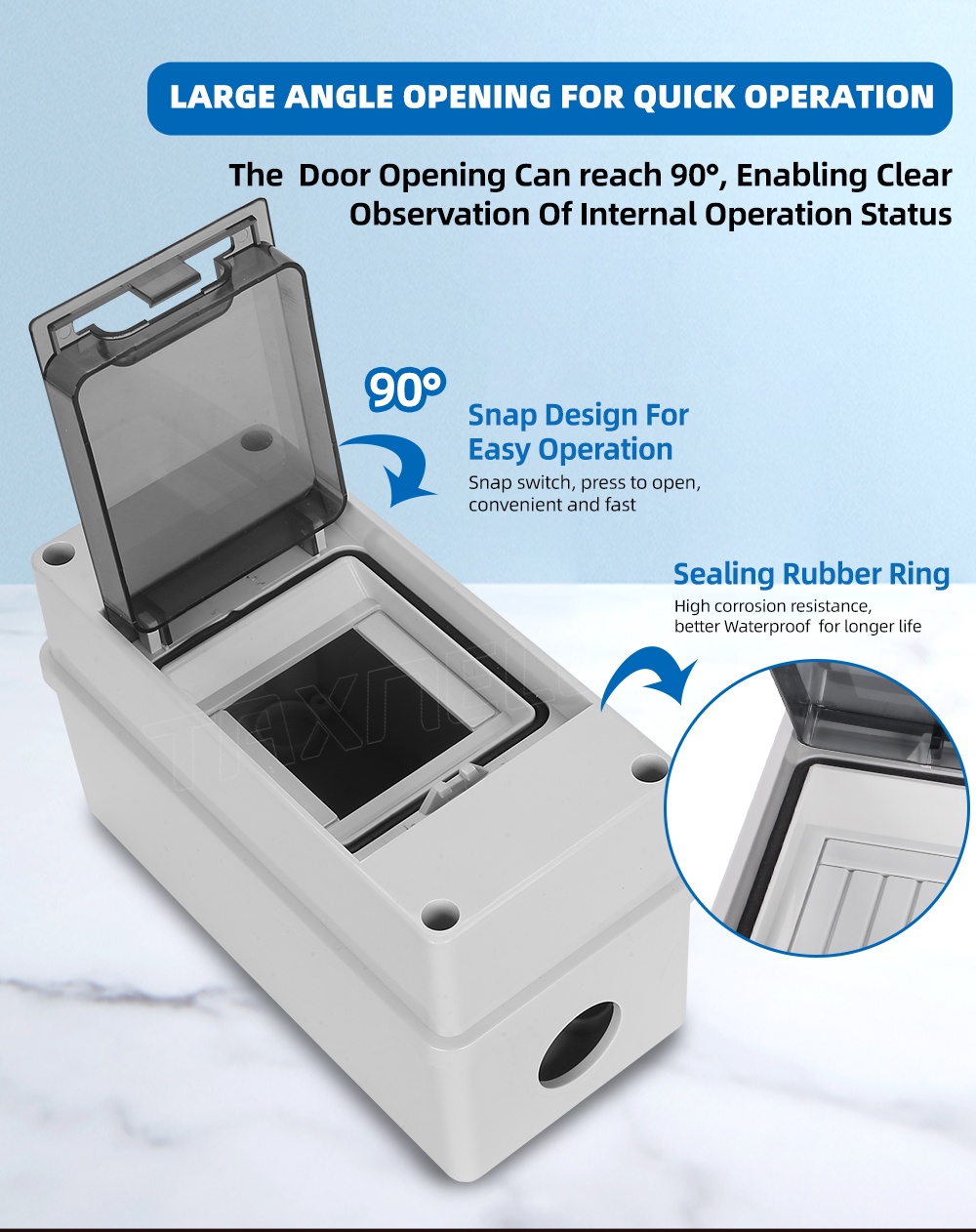 HT IP65 Outdoor Waterproof Electrical Distribution Box 2 3 5 8 12 15 18 ...