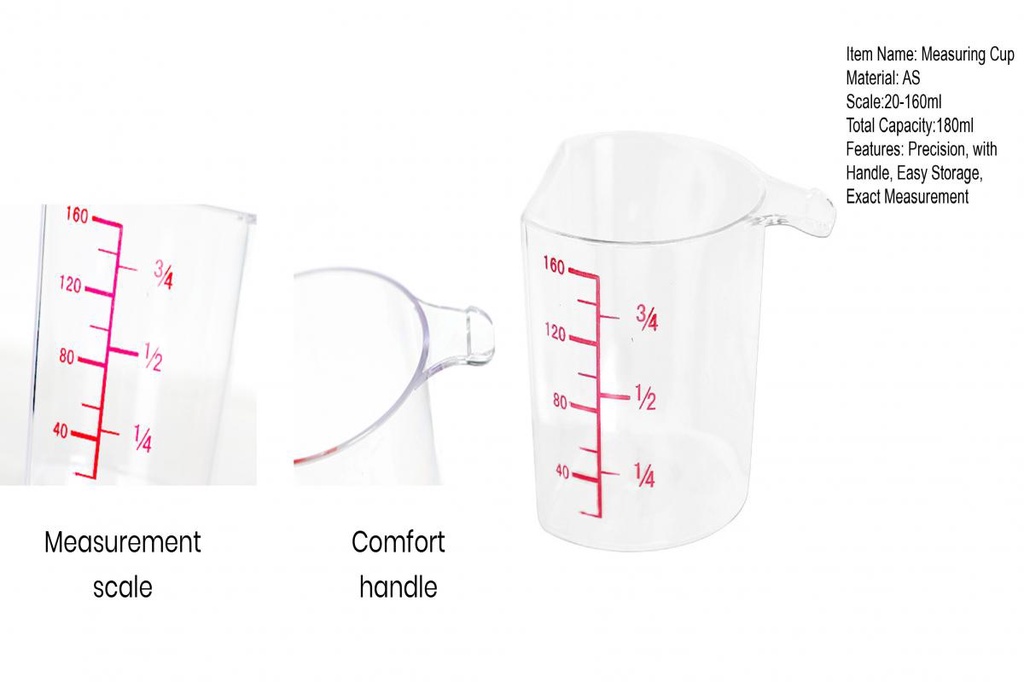 RE.Z Measuring Cup Compact Kitchen Small Measuring Cup with Milliliter ...