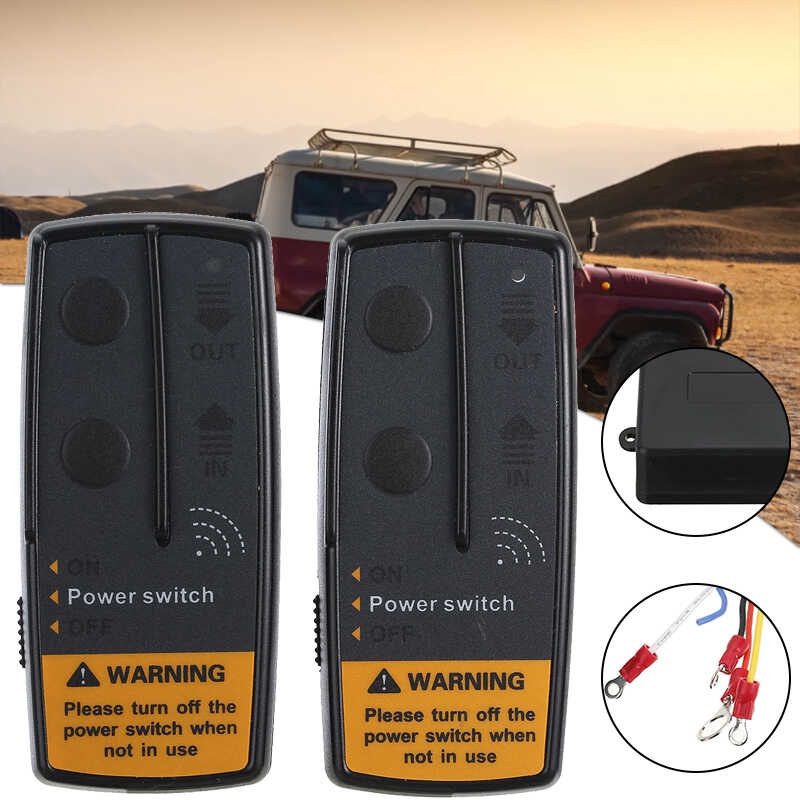 Bagong 1set 12V Electric Wireless Winch Remote Control Portable Winches ...