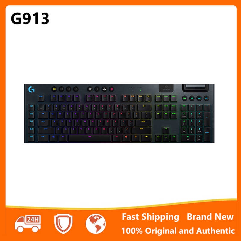 Logitech G913 LIGHTSPEED Wireless RGB Mechanical Gaming Keyboard Para ...
