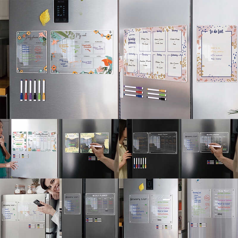 Transparent Acrylic Notepad Erasable Message Board Memo Display Board ...