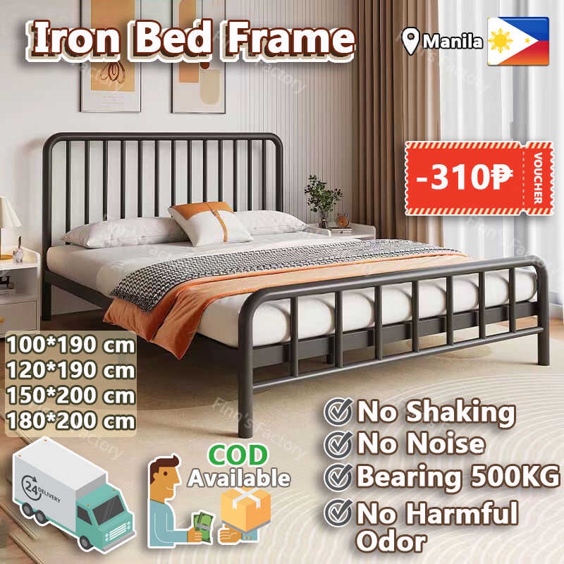 Nordic Metal Bed Frame Bed Frame Bed Frame Queen Size Single/Double ...