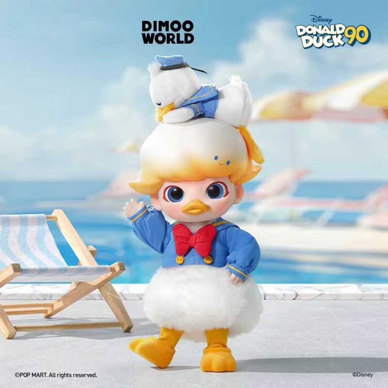 Original Popmart Dimoo Donald Duck 1/8 Movable Children Plaything Cute ...