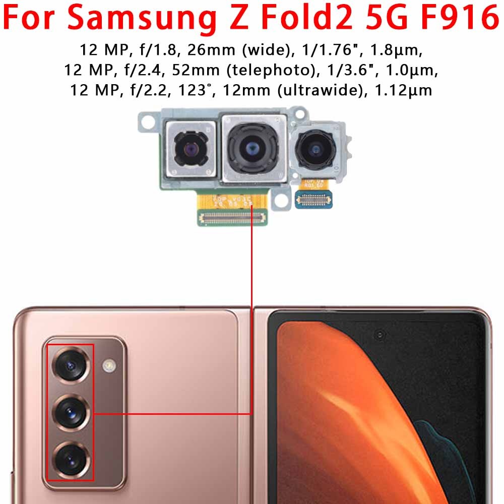 Original Rear Back Camera For Samsung Galaxy Z Fold Fold2 Fold3 Fold4 ...