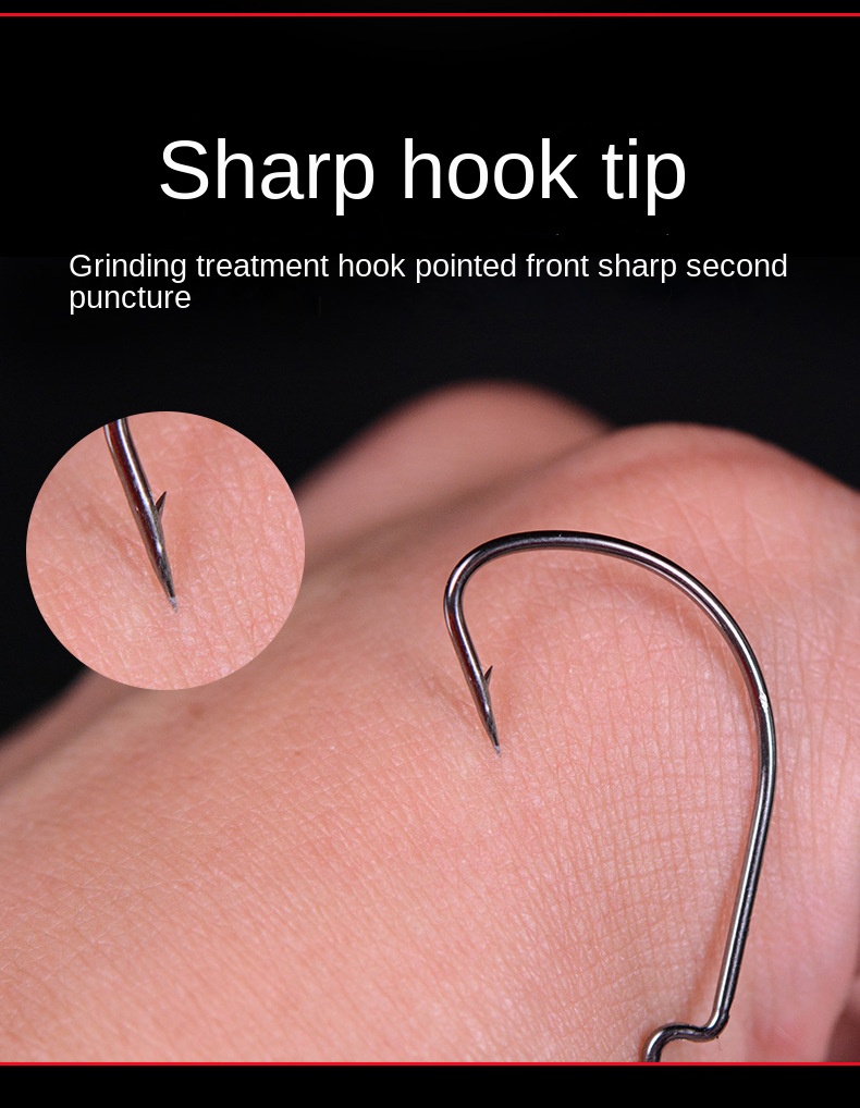 Full Water Crank Hook Extended Hook Body Non-Decoupling Lure Hook Thin ...