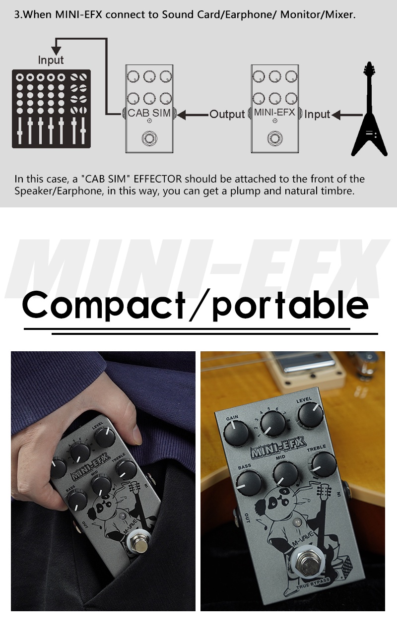 M-vave MINI-EFX Multic-effects Pedal 4 Overdrive Effects 4 Distortion ...