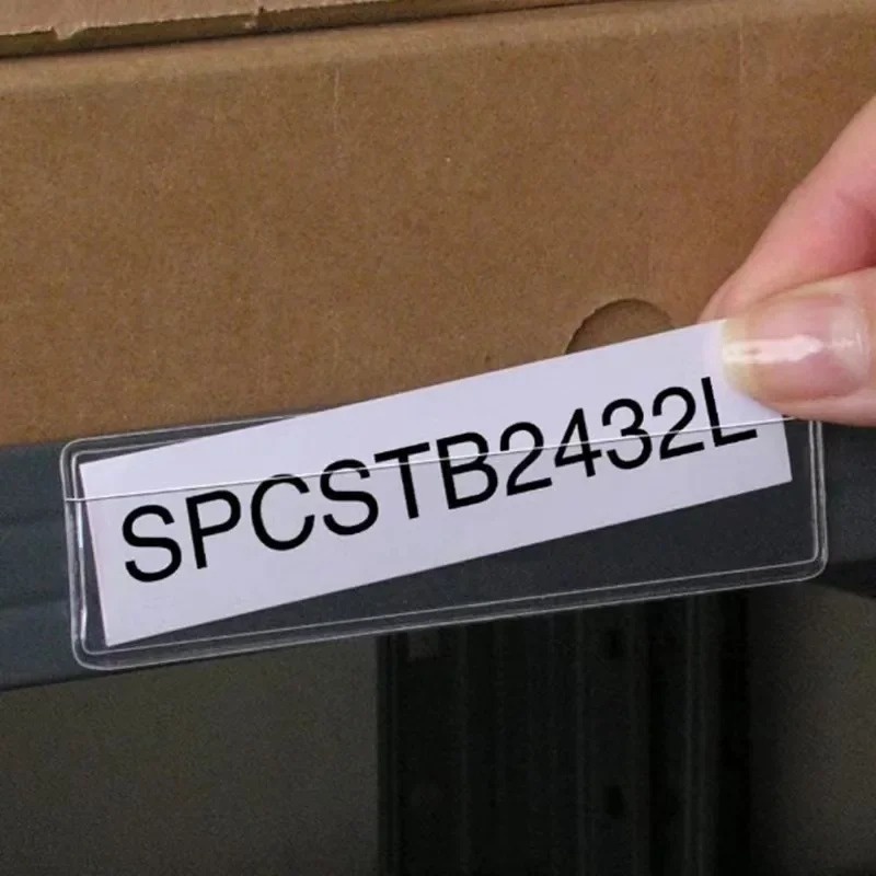 Shelf Tag Pocket Identification Card / 4Pcs Transparent Self-Adhesive ...