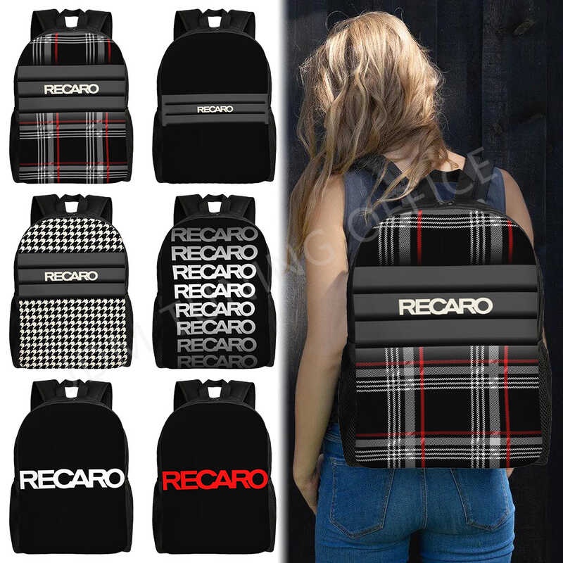 JDM Fashion Style RECARO - Backpack Racing Styling College School Bag ...