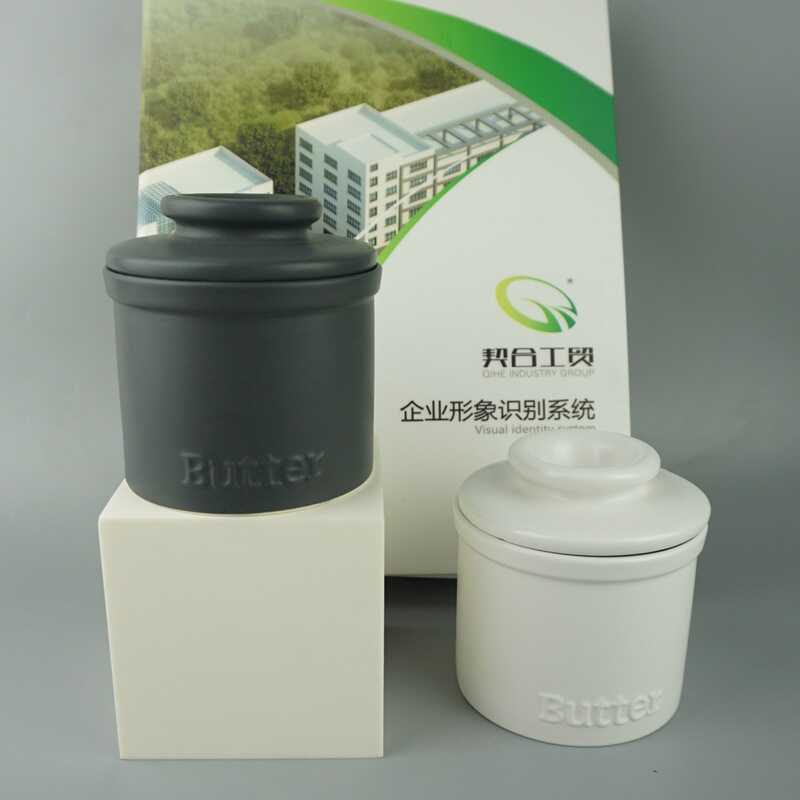 Storage Containers Ceramic Butter Jar Cheese Dish with Cover Kitchen ...