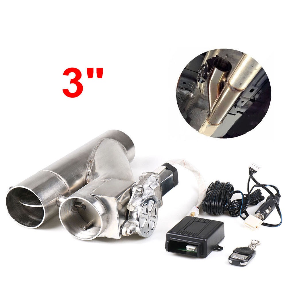 3'' inch Electric Cutout Y pipe Exhaust With Dual Vae System Switch ...