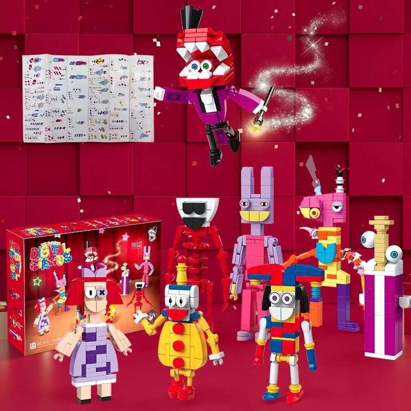 24 NEW The Amazing Digital Circus Figures Building Block Set 8-In-1 ...