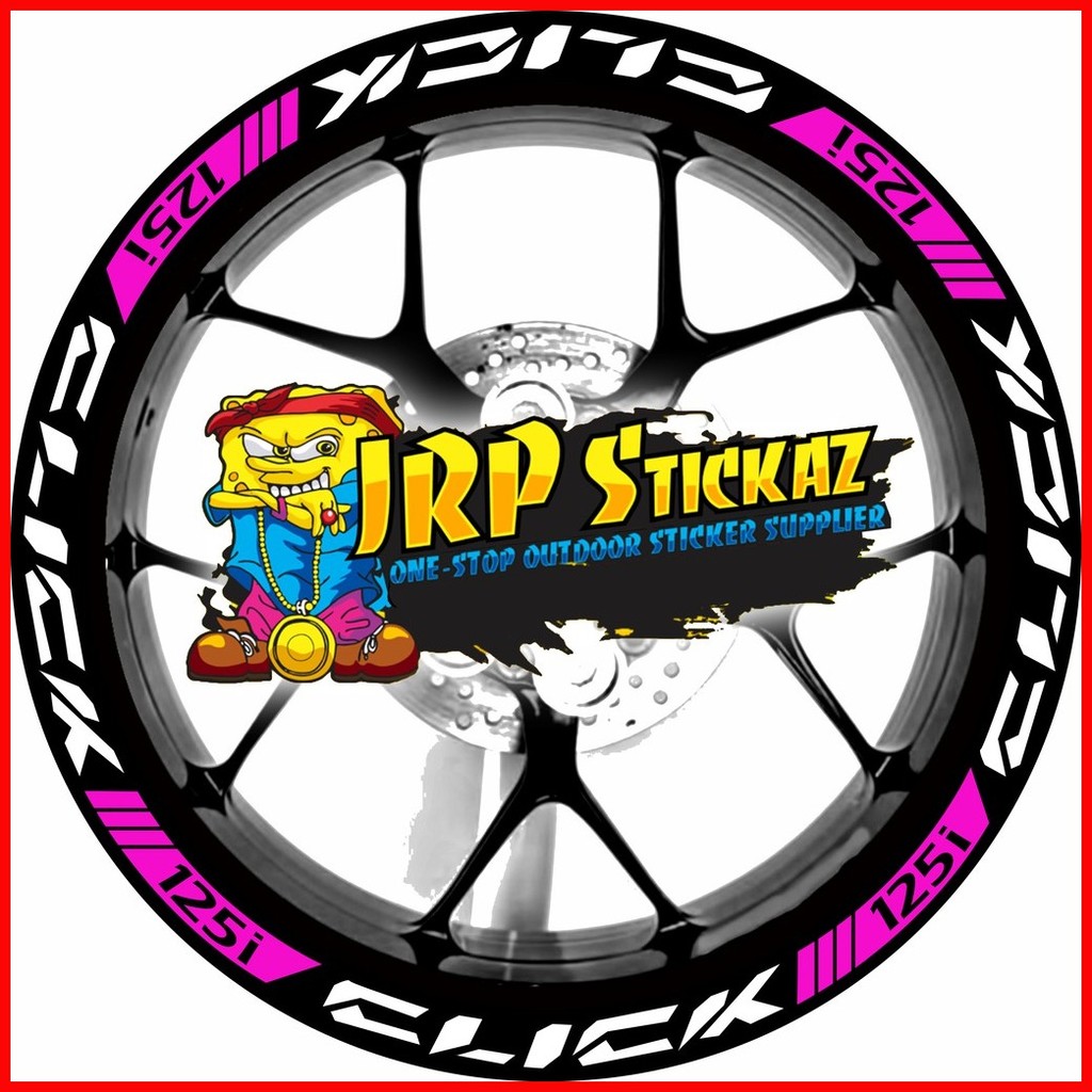 ⊕ HONDA CLICK 125i and 150i Mags Sticker Pair| Front and Rear Wheel Set ...