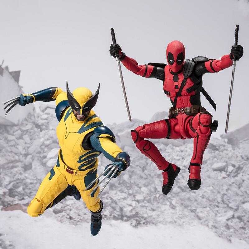Marvel SHF Deadpool Gold And Gang Wolf Toy Er Mobile Handheld Movie ...