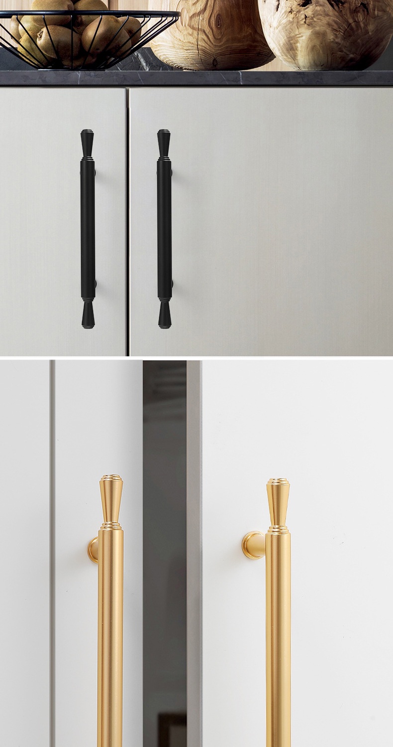 Solid Gold Handle Shoe Cabinet Wardrobe Pull Drawer Knobs Modern ...