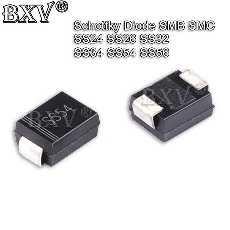 50PCS/LOT Schottky Diode SMB SS24 SS26 SS32 SS34 SS54 SS56 SMC SS32 SS34 SS54 SS56 SMD Diodes ...