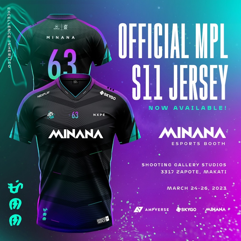 MINANA ESPORTS NXPE MPLS11 JERSEY (OFFICIAL) FREE PERSONALIZE NAME AND ...