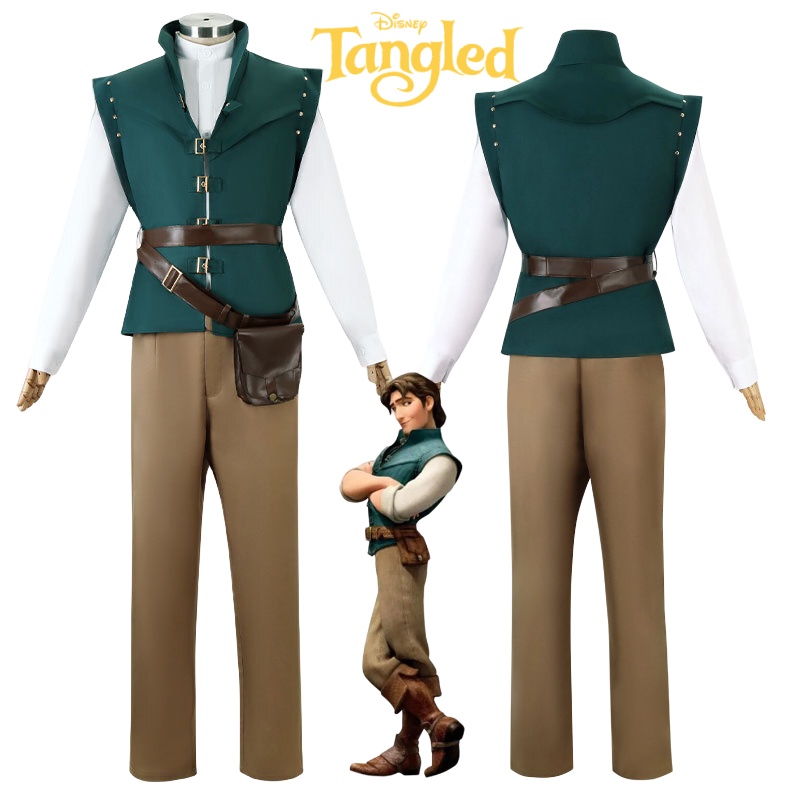 【COD】Flynn Rider Costume Disney Tangled Rapunzel Flynn Rider Prince ...