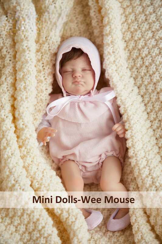 9 Inches Reborn Popular Wee Mouse Cute Girl Doll With Rooted Blonde ...