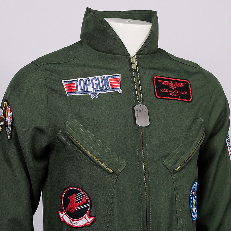 Top Gun Cosplay Costume American Airforce Men's Uniform Halloween Suit ...