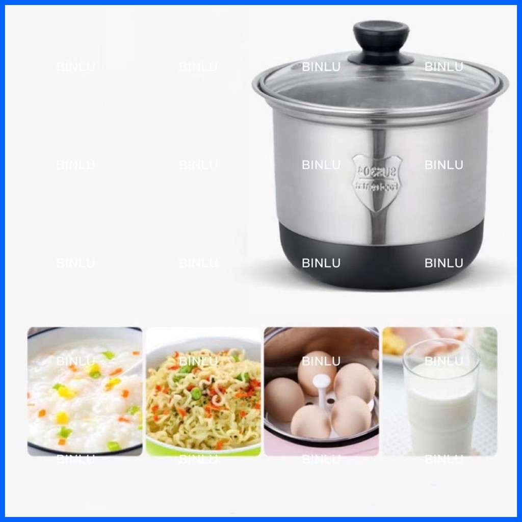Stainless steel multi-cooker electric portable pot,mini cooking pot ...