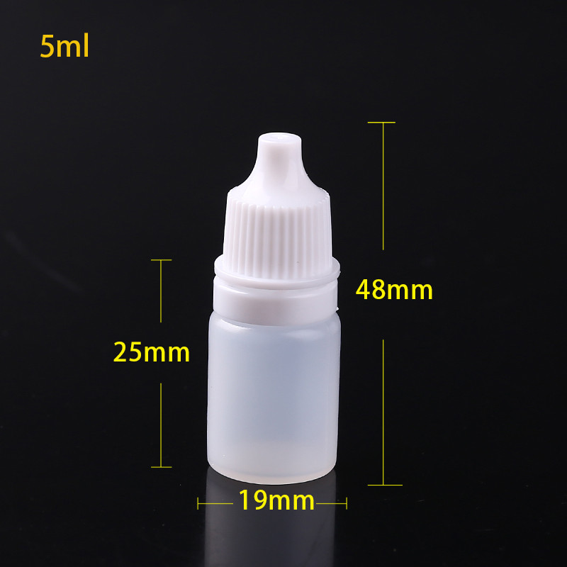 100PCS Eye Drop Bottles Empty Eyedrops Vial with Lid Plastic Dropper ...