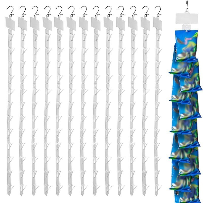 Plastic Merchandise Display Strips - Clear Snack Hanging Strips - for ...