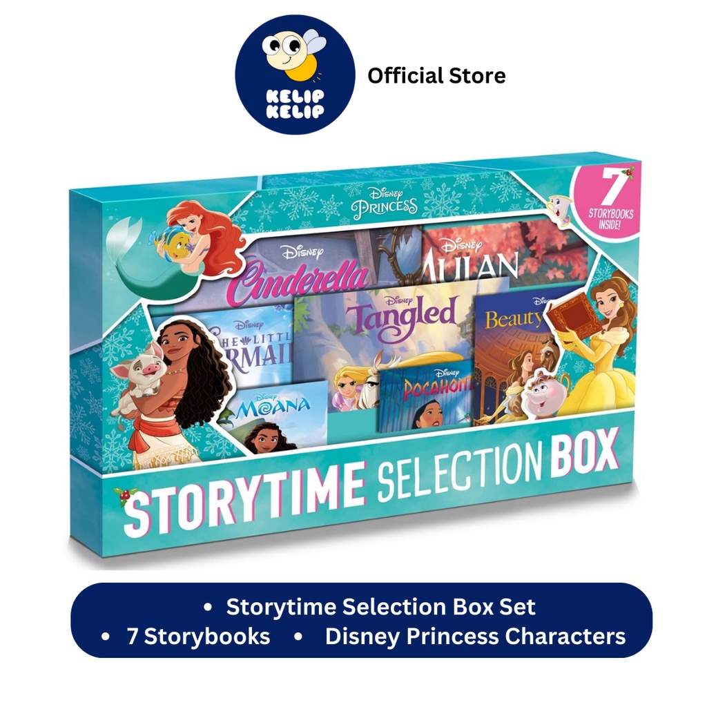 Disney Princess Storytime Selection Set (Boxset) with 7 Story Books For ...