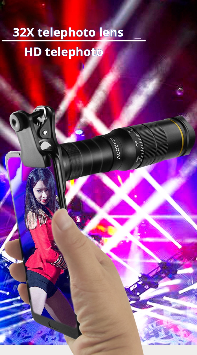 Universal Mobile Phone Monocular Telescope 22X 32X Camera Lens External ...