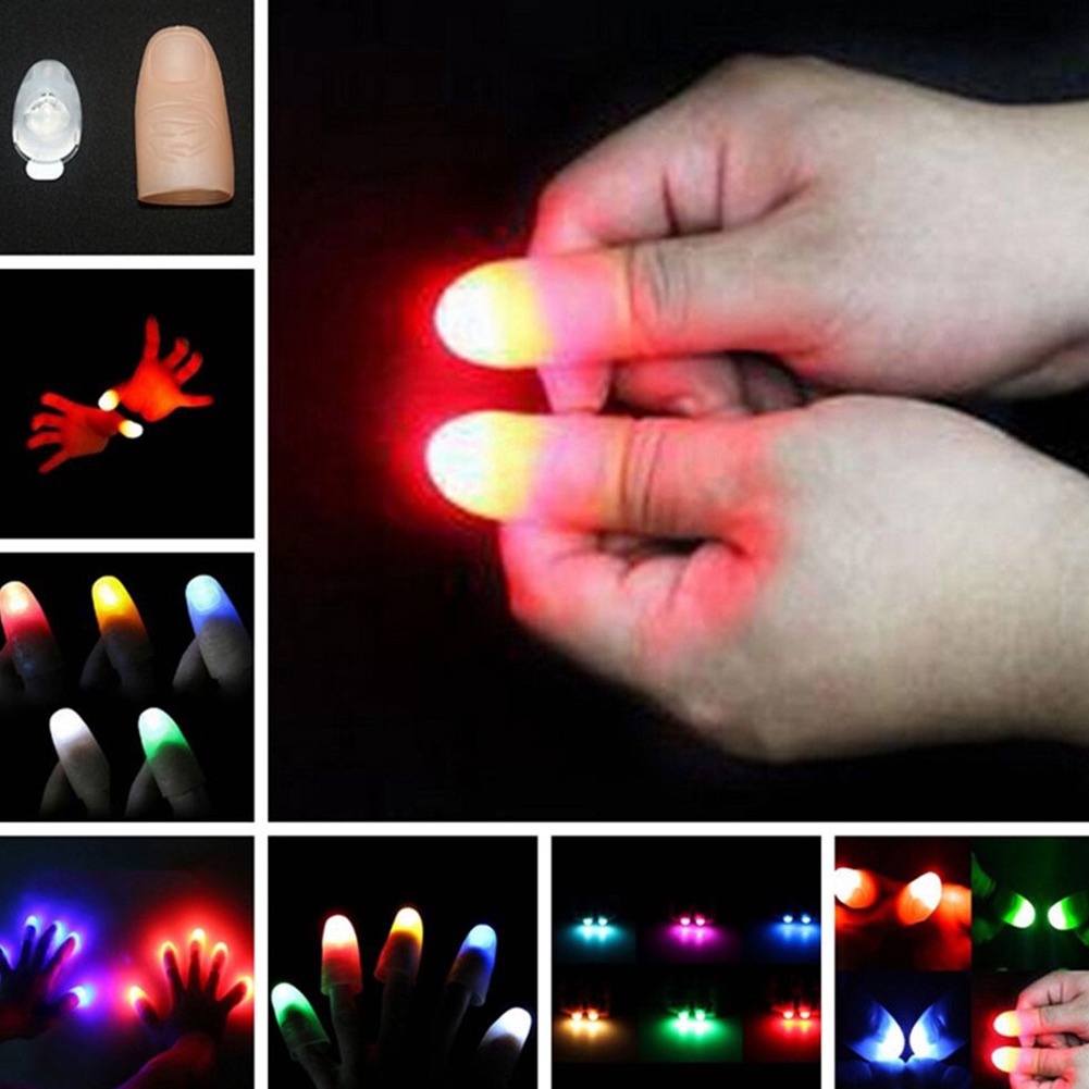 Party Magic Props Light Up Thumbs Fingers Magician Magic Finger Lamp ...
